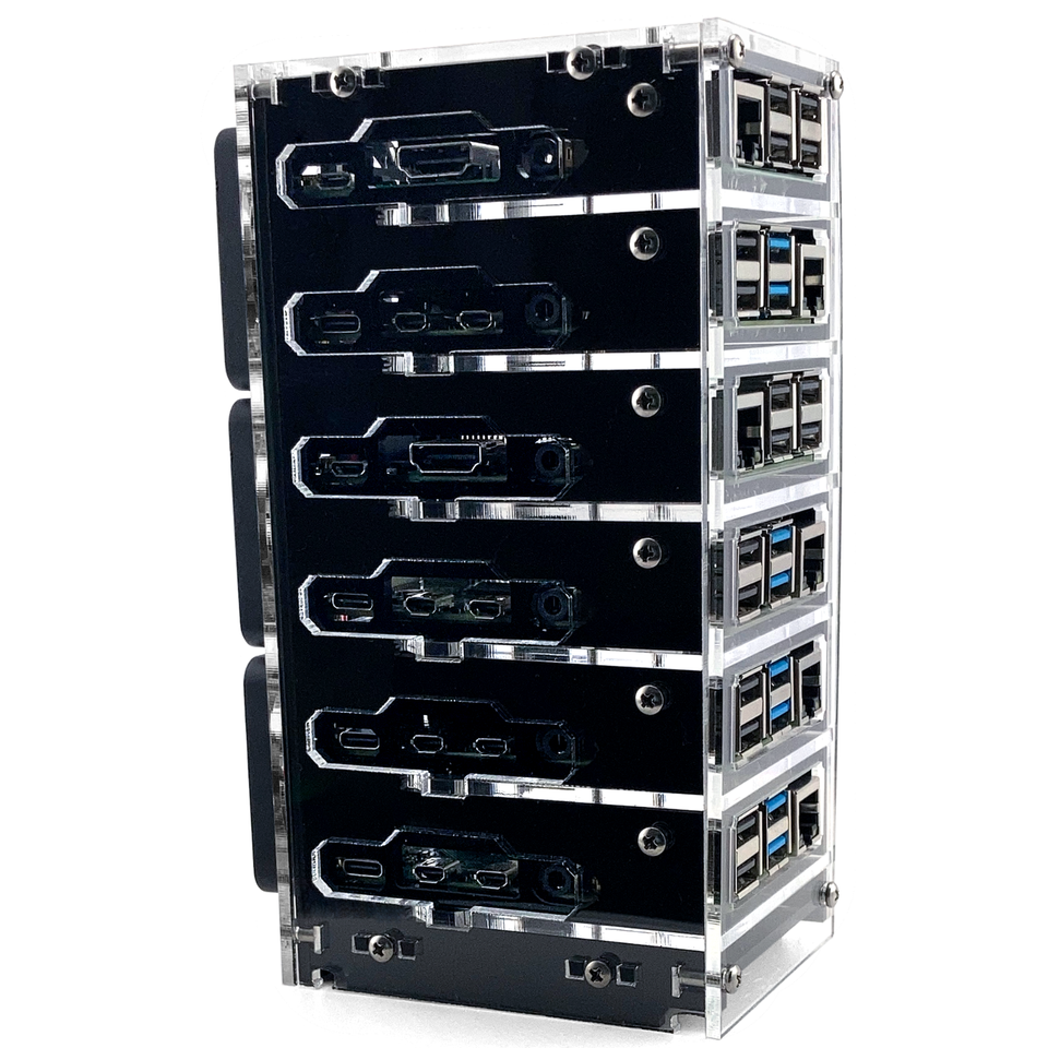 C4Labs Bramble Cluster Case for Raspberry Pi5, 4B, 3B, & 2.5" SSD (4 or ...