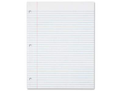 Tops 16-lb. College-ruled 3H Punched Filler Paper | eBay