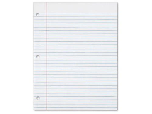 Tops 16-lb. College-ruled 3H Punched Filler Paper | eBay