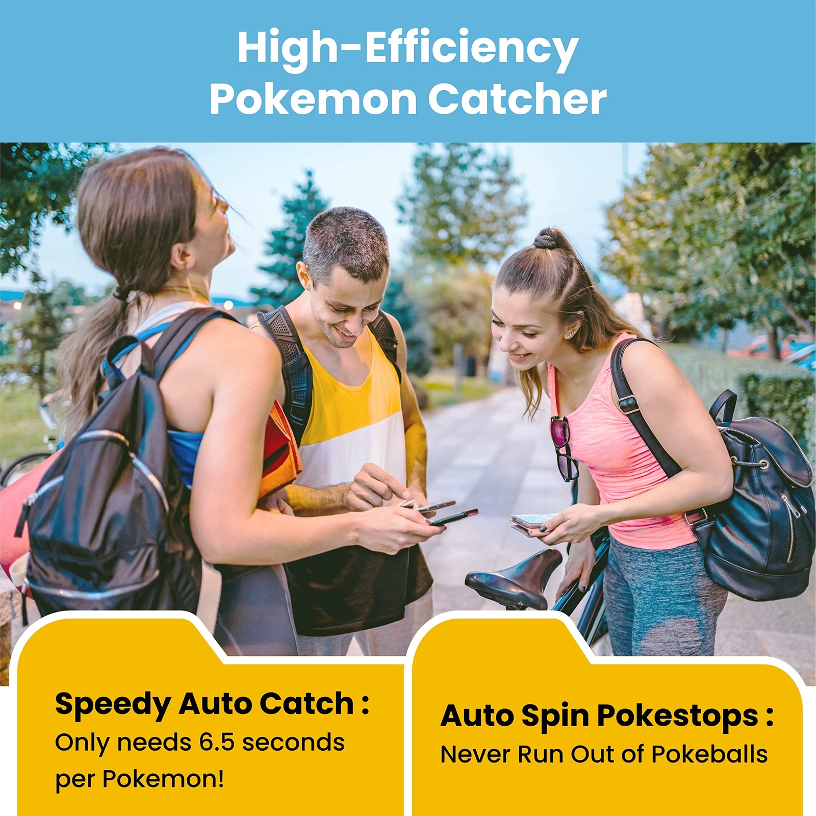 Mcbazel PhotoFast 247 Auto Catcher for Poke mon Go with Auto-tap, Auto ...