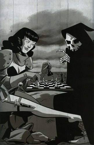 Bettie Page: Unbound #4H FN; Dynamite | 1:30 Variant Chess Board B&W ...
