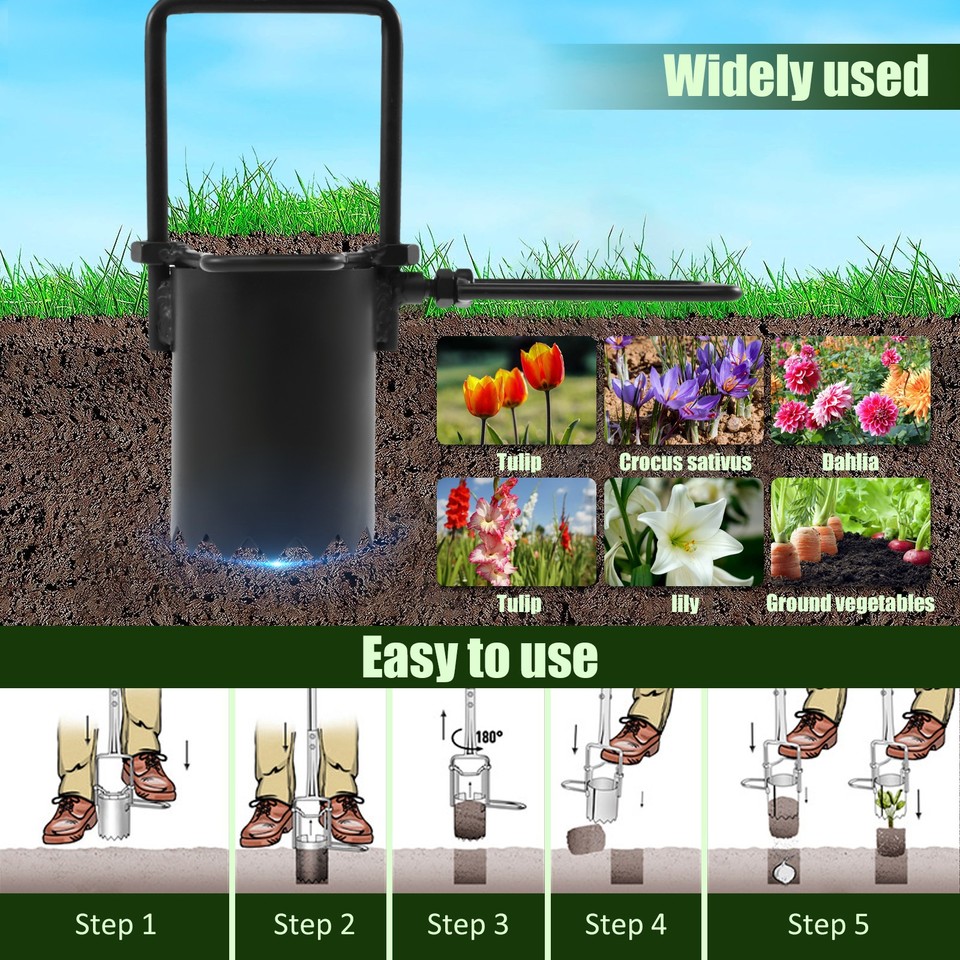 Bulb Transplanter Tool Stainless Steel Tooth Bulb Transplanter Long T ...