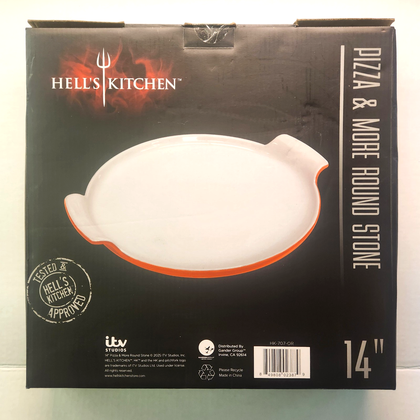 Hell’s Kitchen 14 Inch Pizza and More Round Stone Oven Safe Serving ...