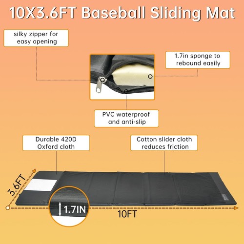 Baseball Softball Foldable Sliding Slide-Rite Training Practice Mats ...