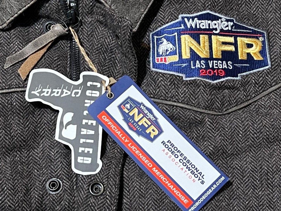 NEW Wrangler NFR 2019 Wool Blend Western Vest Las Vegas Rodeo Logo Gear ...