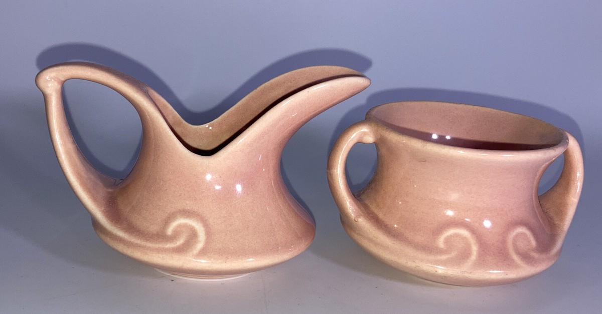 Red Wing Gypsy Trail Line Sugar & Creamer MCM Vintage - www.glwec.in