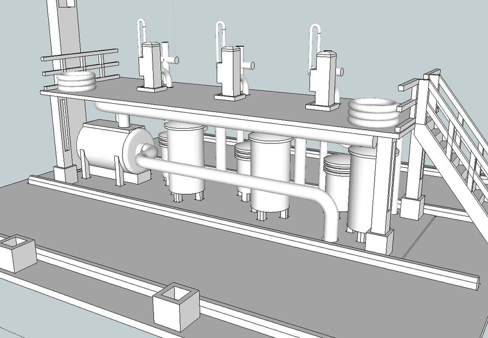 3D Printed Model Railroad Fuel Distribution Facility. HO Scale | eBay