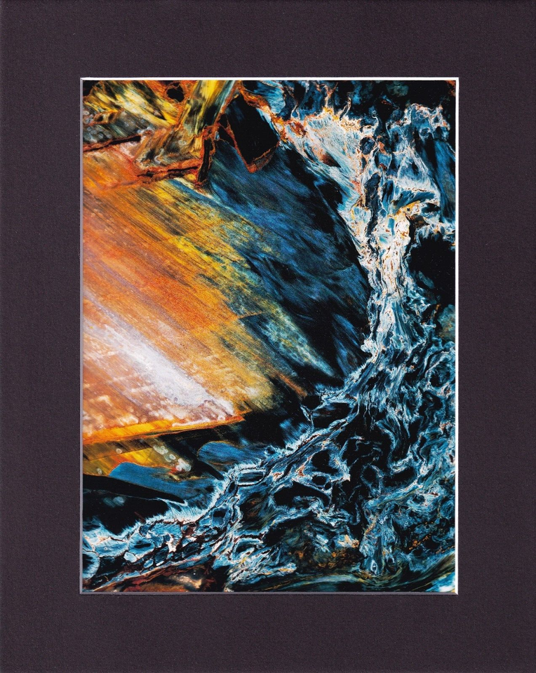 8X10" Matted Print Art Picture Rock Inside Cut Stone: Pietersite | eBay