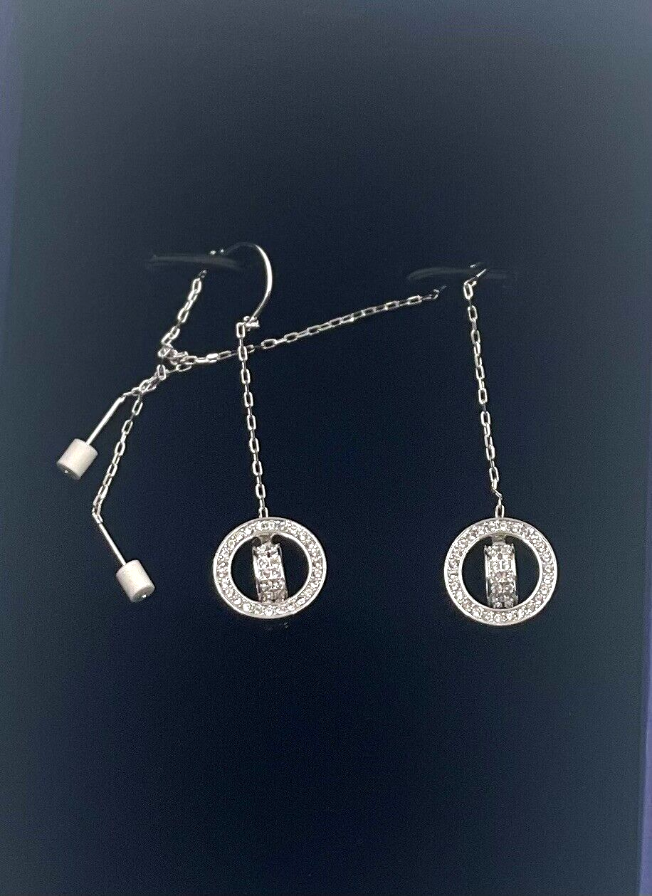 Swarovski Dextera Drop Earrings Pavé White Rhodium Crystals 5636435 ...
