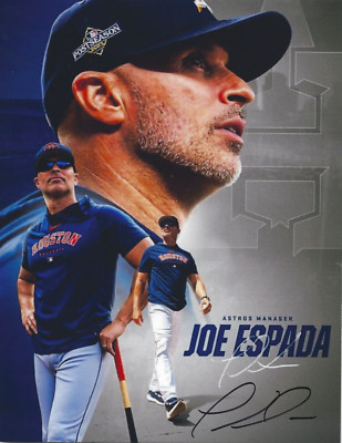 JOE ESPADA Signed 8 x 10 Photo HOUSTON ASTROS Baseball Free Shipping ...