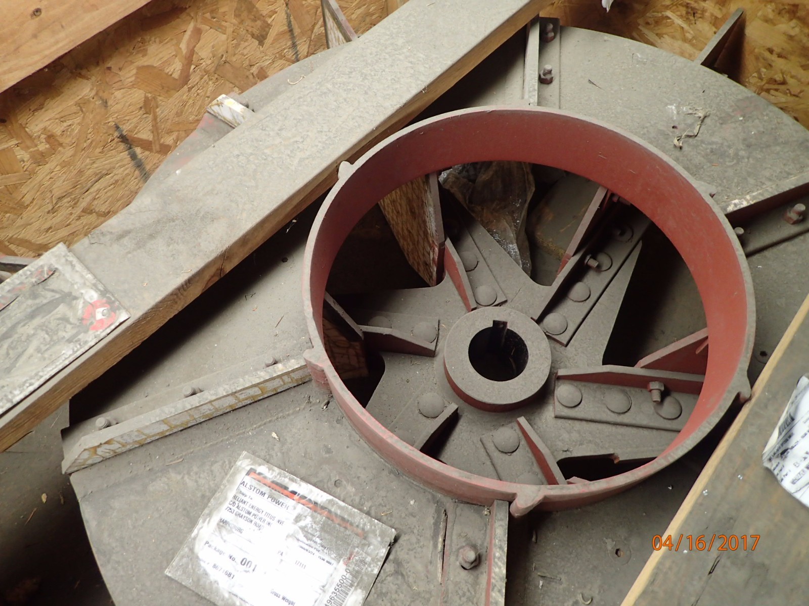 C-E Raymond , ABB, Alstom Pulverizer, Exhauster Fan Wheel 58" Dia ...