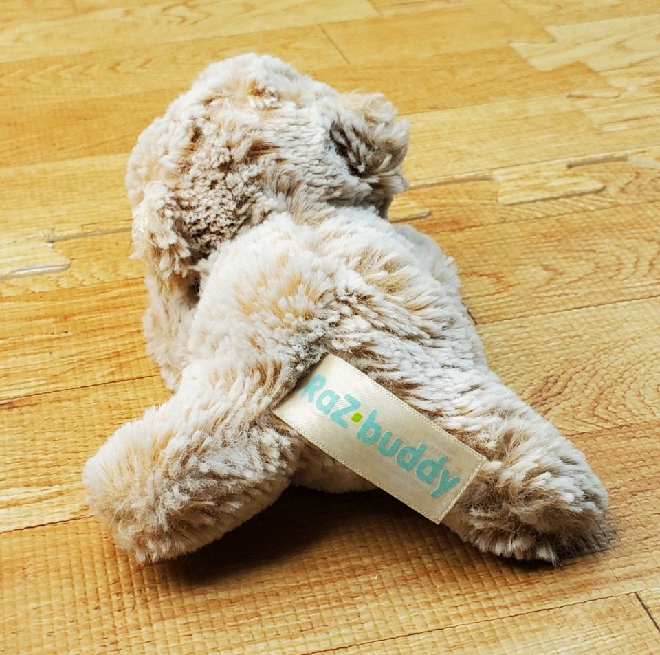 RazBaby Raz Buddy Light Brown Monkey Plush Pacifier Holder Cream Loop ...