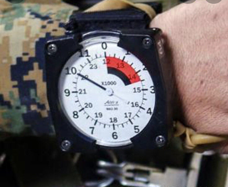 Alti-2 Sky Diving Aneroid Altimeter MA2-30 Black Military 24k Feet for ...