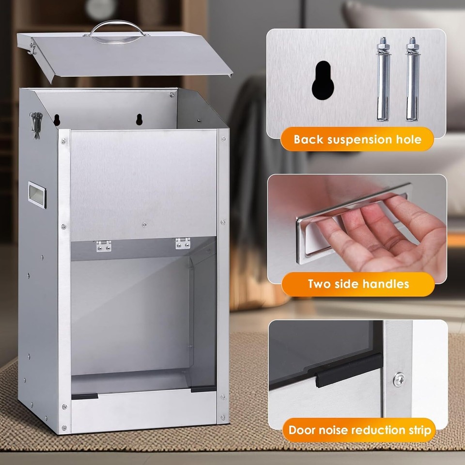 Automatic Dog Feeder Large Breed Outdoor Dog Food Dispenser 25lbs Large ...