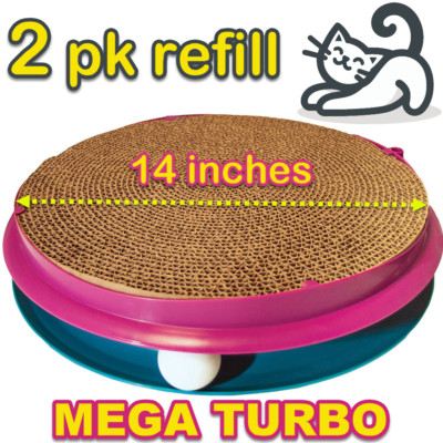 Bergan MEGA Turbo Scratcher Cat Toy 14" Replacement Scratch Pads, 2pk ...