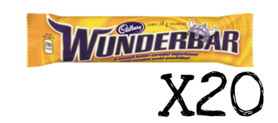 Wunderbar Chocolate Bar Canadian Candy 58g x 20 bars wunder bar FRESH ...