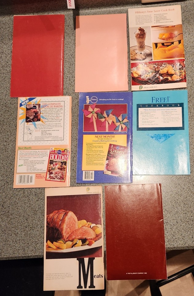 BOOK-PILLSBURY, EIGHT COOKING PAMPHLETS, MEAT-BAKE OFF-COOKIES-BAKING ...