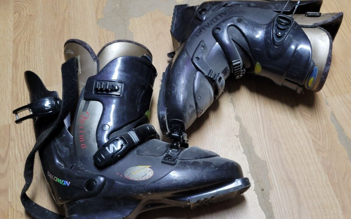 Vintage SALOMON Optima Downhill Ski Boots Mens Size 360/29.0 | eBay