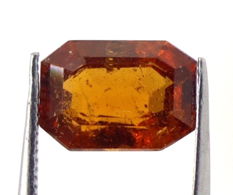 1.68 Ct Natural Hessonite Garnet Loose 7x5 MM Brown Certified Octagon ...