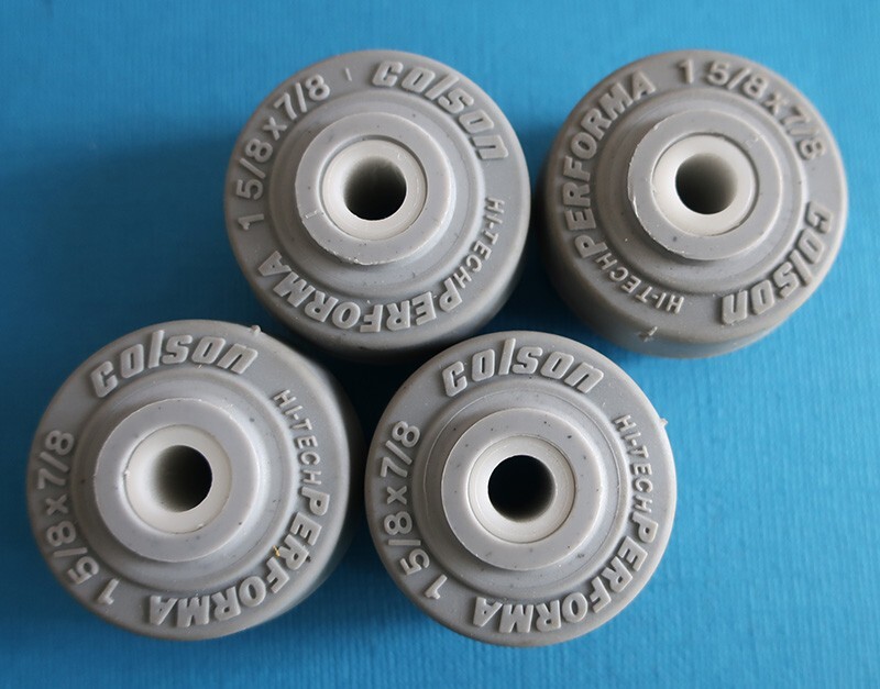 (4) COLSON PERFORMA WHEELS, 1-5/8" x 7/8", HUB 1-1/32", 5/16" AXLE | eBay