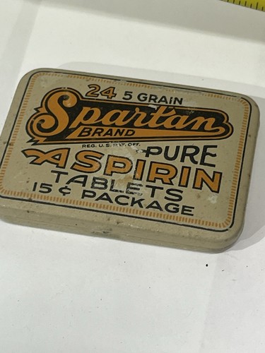 Orig Vintage Medical Doctor Medicated 1930s EMPTY Spartan Aspirin ...
