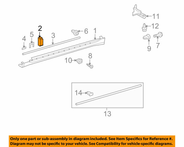 75861-30130 Toyota Protector, rocker panel moulding, no.1 7586130130 ...