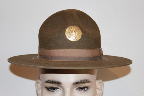 Vintage US Army Campaign Drill Sergeant Instructor Hat Size 6 3/4 | eBay