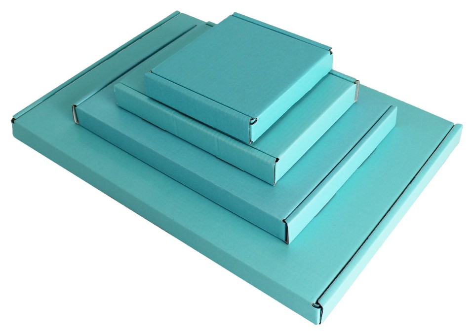 SATIN LIGHT BLUE MINI A6 A5 A4 PIP BOXES LARGE LETTER SHIPPING BABY ...