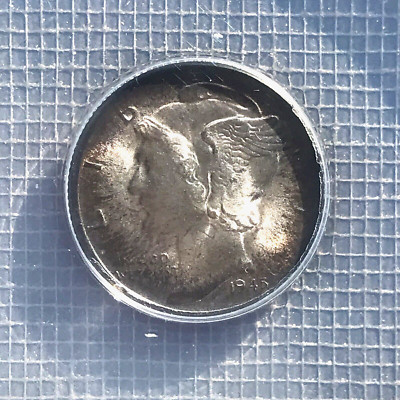 1945-S Mercury 10c Dime ANACS MS 66 Micro S Beautiful Rim Toning - U.S ...