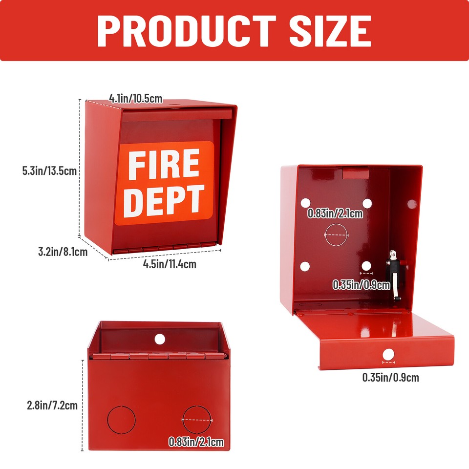 New For 1 Fire Department Lock Box with Pad Lock Hole For emergency ...