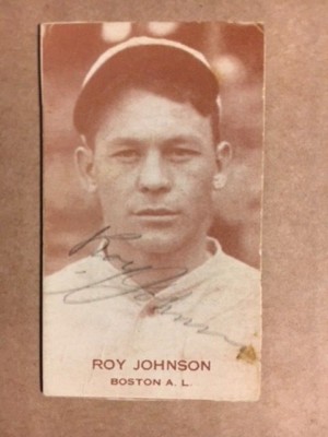 Roy Johnson 1929 Tigers/Red Sox/NY Yankee Signed 1934 4-In-1 Exhibit ...