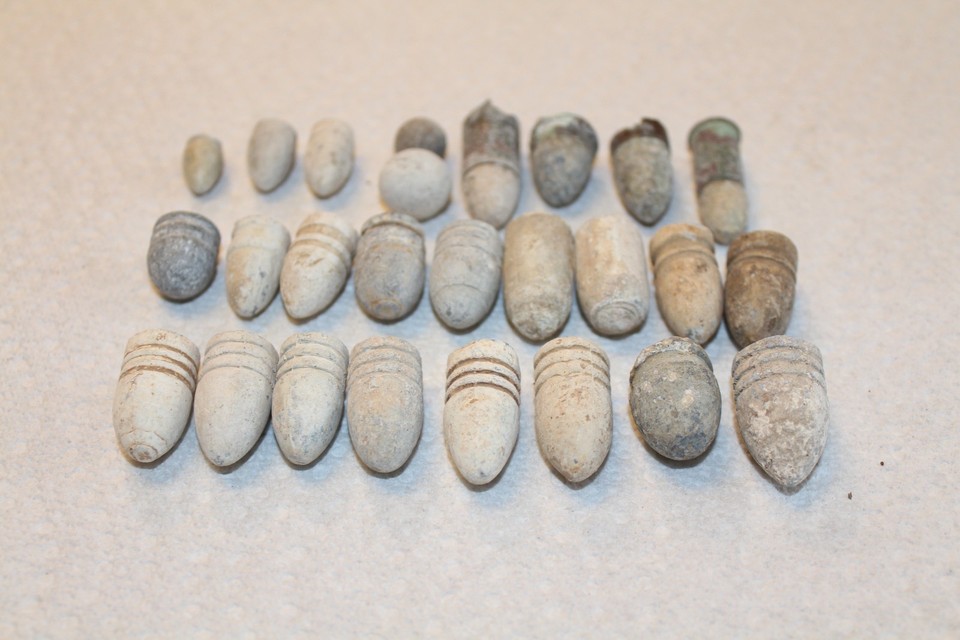 COLLECTION OF 26 DIFFERENT UNION & CONFEDERATE CIVIL WAR BULLETS DUG IN ...