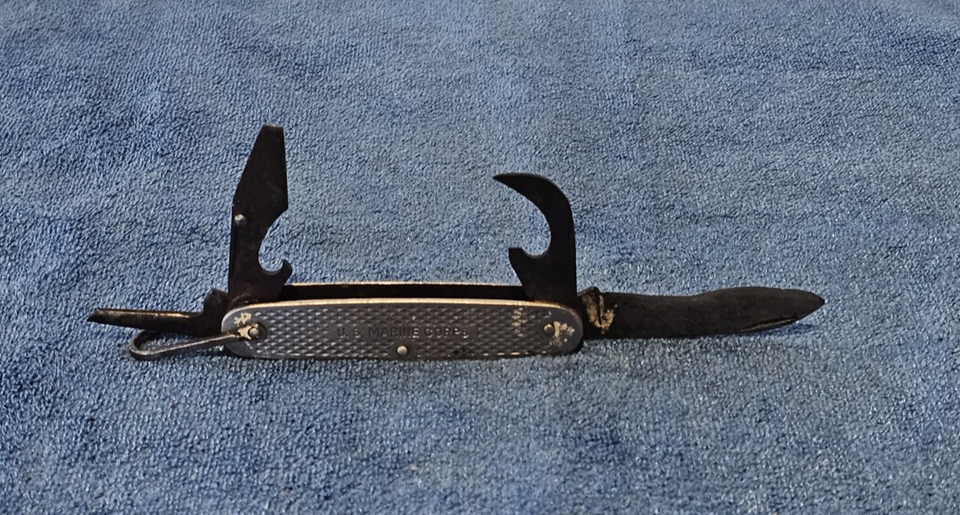 Vintage Kingston USMC Marine Pocket Knife Utility Tool WW2 Era | eBay