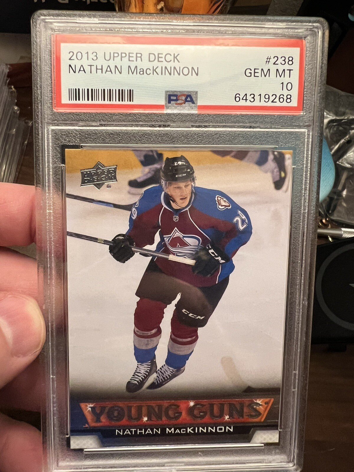 2013-14 Upper Deck Young Guns #238 Nathan MacKinnon RC Rookie PSA 10 | eBay