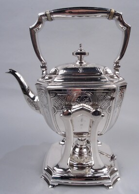 Tiffany Engraved Hampton Kettle 18389A Tea Hot Water American Sterling ...