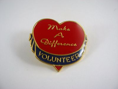 Collectible Pin: Make a Difference Volunteer Heart | eBay