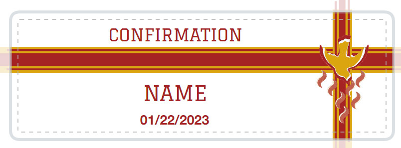 CONFIRMATION CONFIRMACION NAME'S PERSONALIZED STICKER DIFFERENT SIZES ...