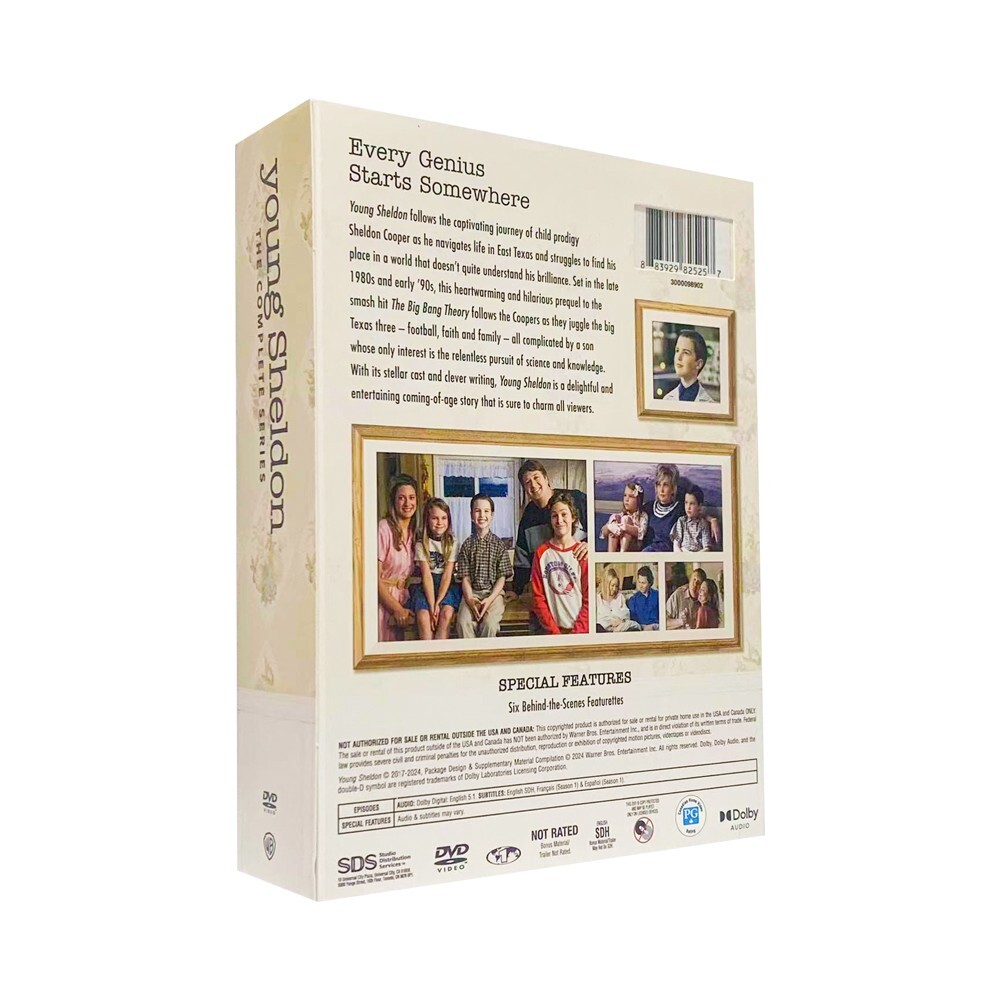 Young Sheldon Complete Series Seasons 1-7 14-Disc Box Set, New