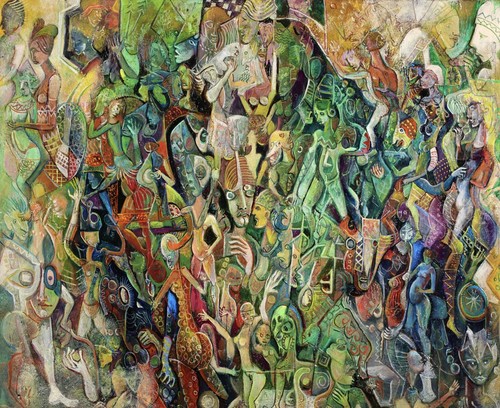 RAYMOND DUVILLE (1916-2007) LARGE SIGNED FRENCH OIL ON CANVAS - ADAM ...