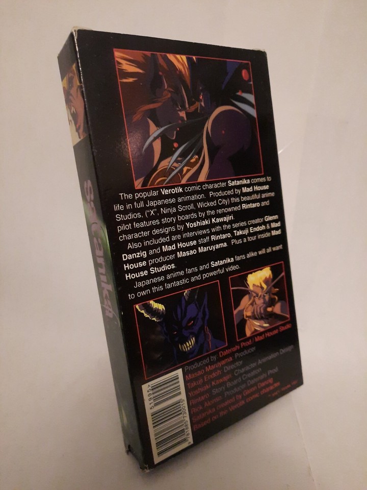 Satanika VHS 1997 Danzig Video RARE Verotik Mad House Anime | eBay