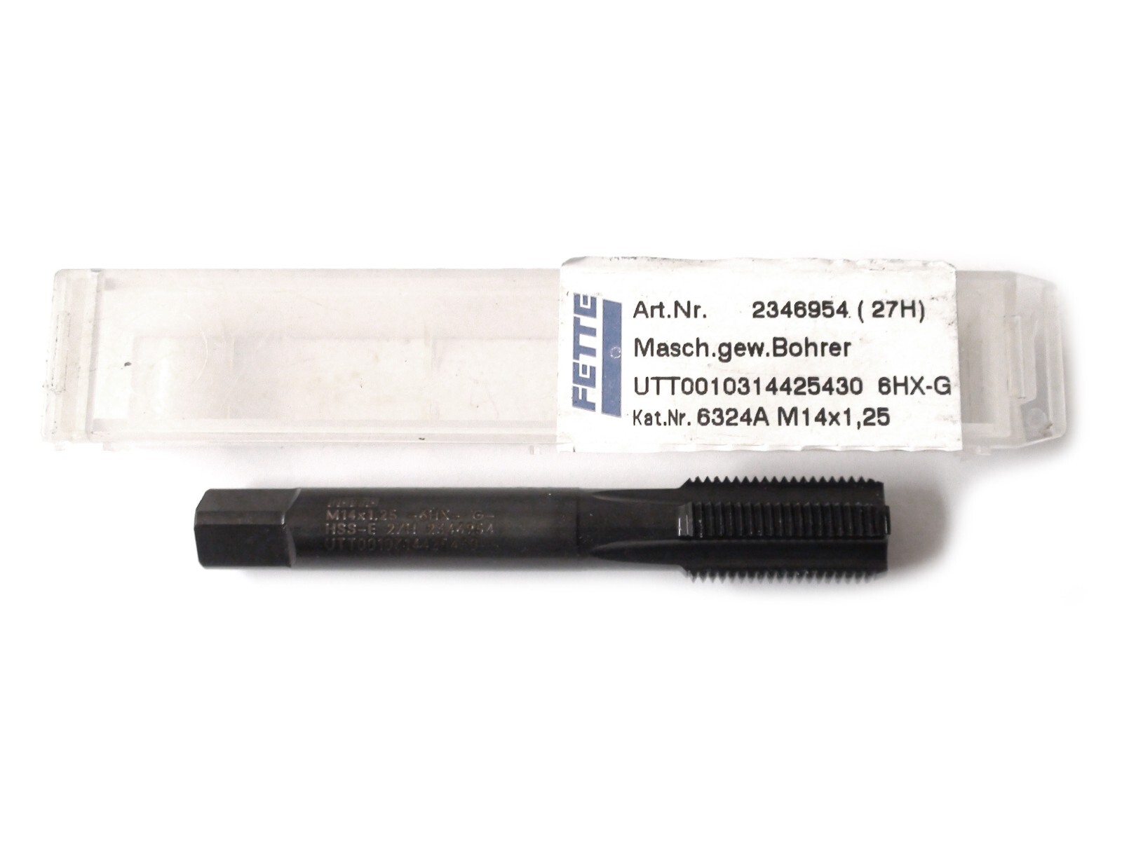 Fette Thread Tap M14x1.25 HSSE Nitrided 6HX MF 14x1.25 Cut 14 x 1.25 ...