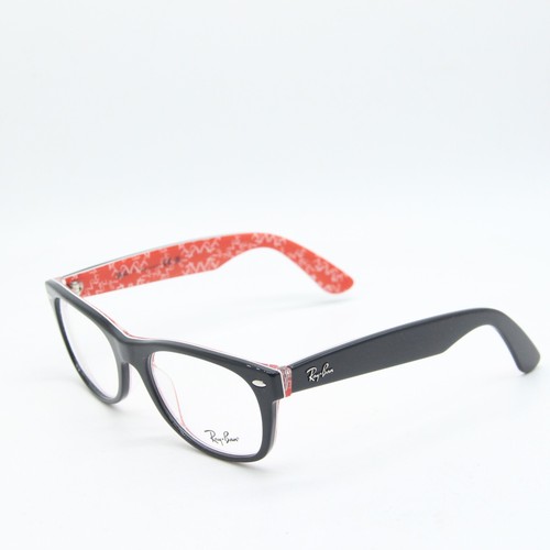 NEW RAY BAN RB 5184 2479 BLACK RED AUTHENTIC EYEGLASSES W/ CASE 52-18 ...