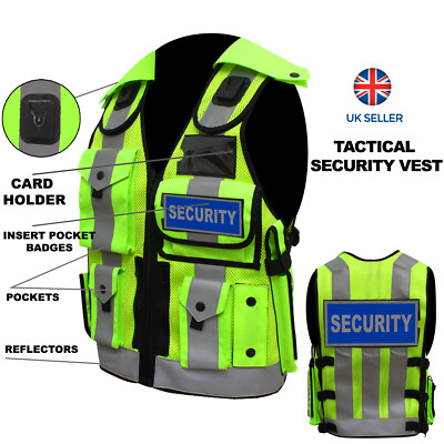 Hi Viz Tactical Security Dog Handler Vest Enforcement CCTV Tac Top ...