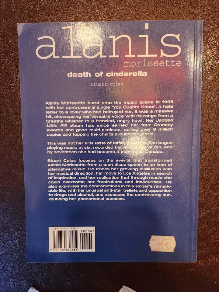 Alanis Morissette Death of Cinderella Stuart Coles 1998 Biography Book ...