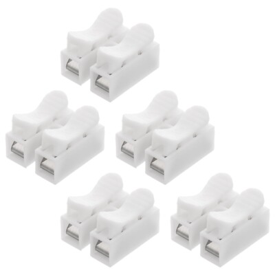 5pcs 2 Way Spring Wire Connector Terminal Block Screwless Quick Connect ...