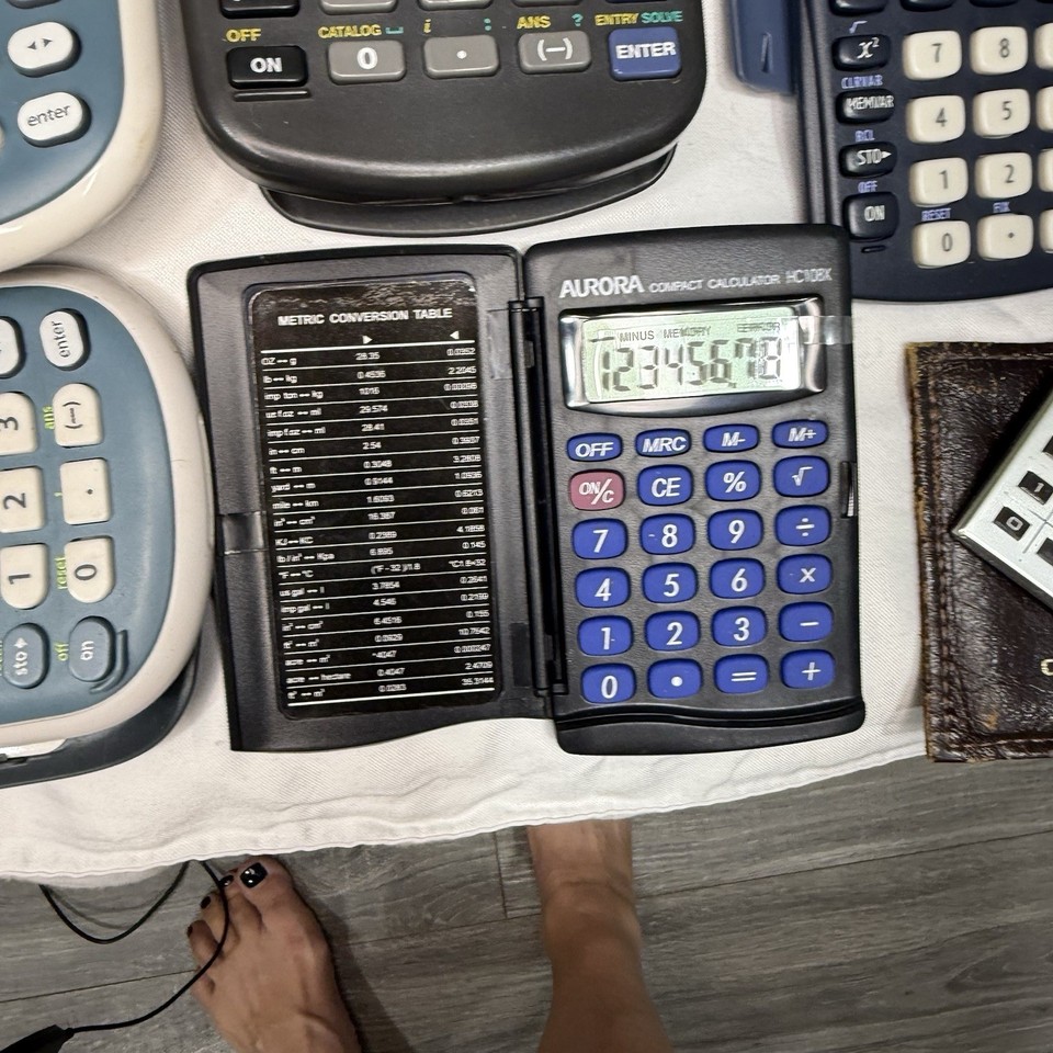 Vintage Calculator Lot Of 18 Casio Texas Instruments -Sharp -Talking Calculator- | eBay