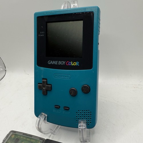 Nintendo Gameboy Color Teal Bundle w/ 3 Games Tested And Working! | eBay