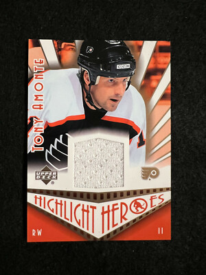 2004 U.D. Highlight Heroes Tony Amonte Game Worn Jersey Flyers #HH-TA🏒🔥 ...