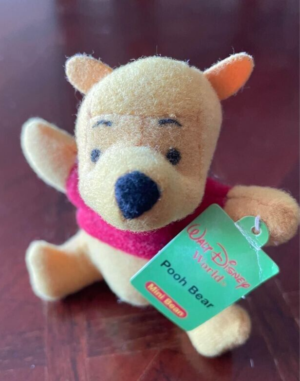 VTG Walt Disney World Mini Pooh Bear Kelloggs Cereal Promo plush toy 3. ...