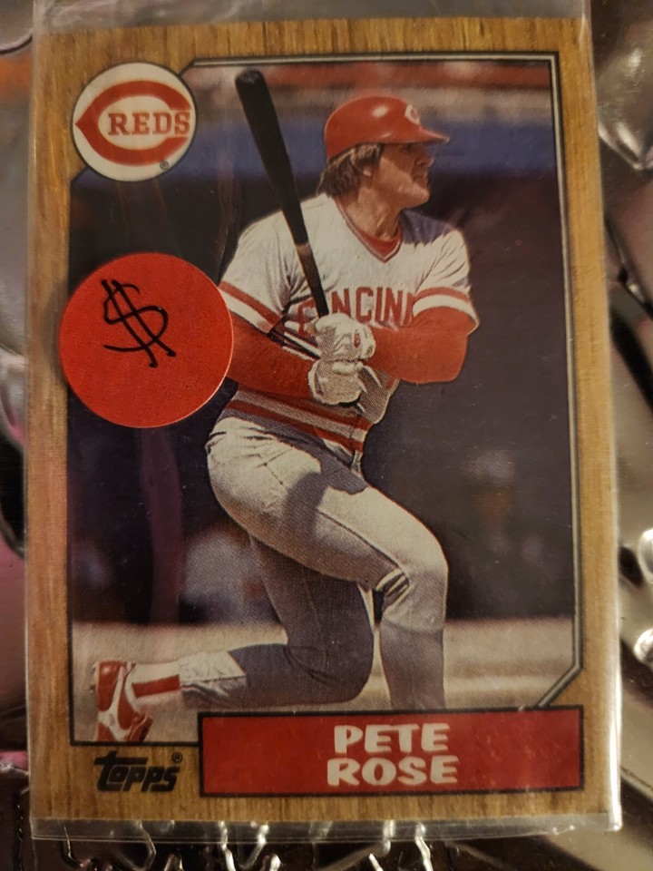 1987 Topps - #200 Pete Rose Blue Line Error Card | eBay